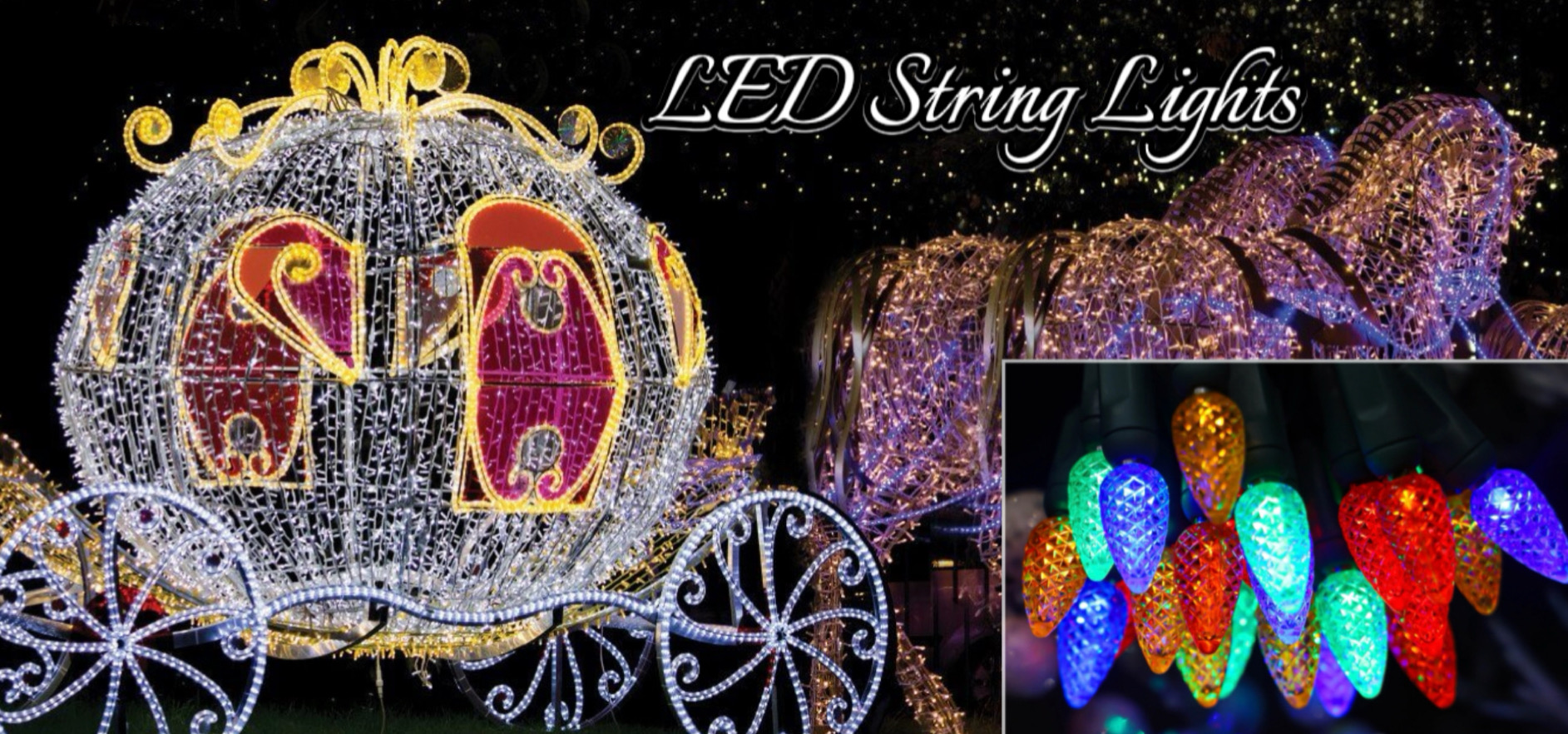 RGB Outdoor Lighting, Minleon Bulbs, String Lights - Minleon